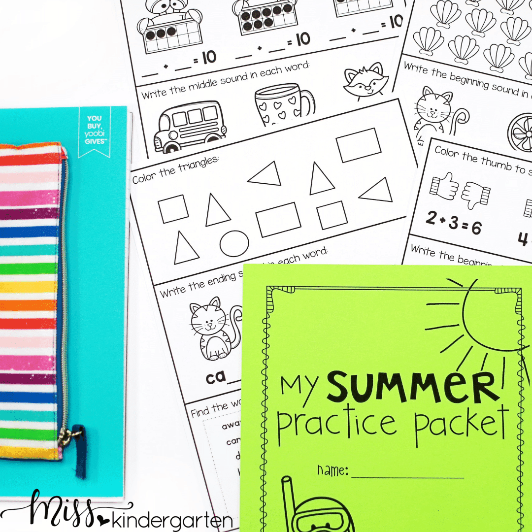 Kindergarten Summer Review: Ready Made for First Grade! - Miss Kindergarten
