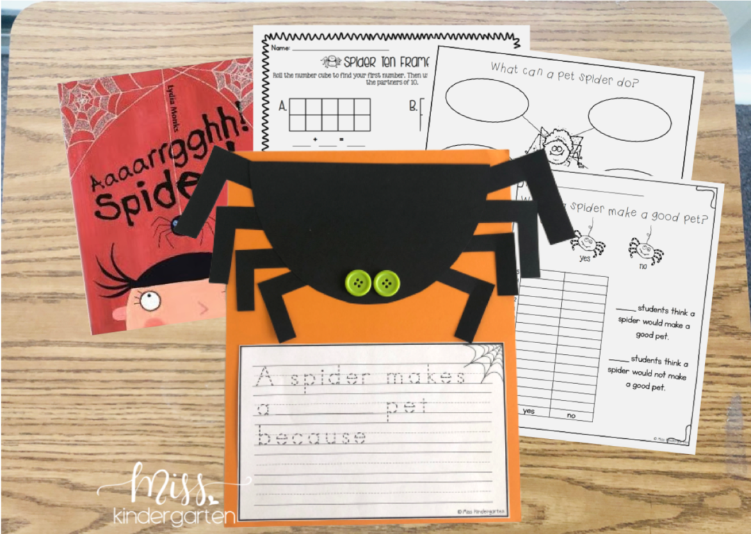 FREE Spider Craft, Math, and Writing Activities - Miss Kindergarten