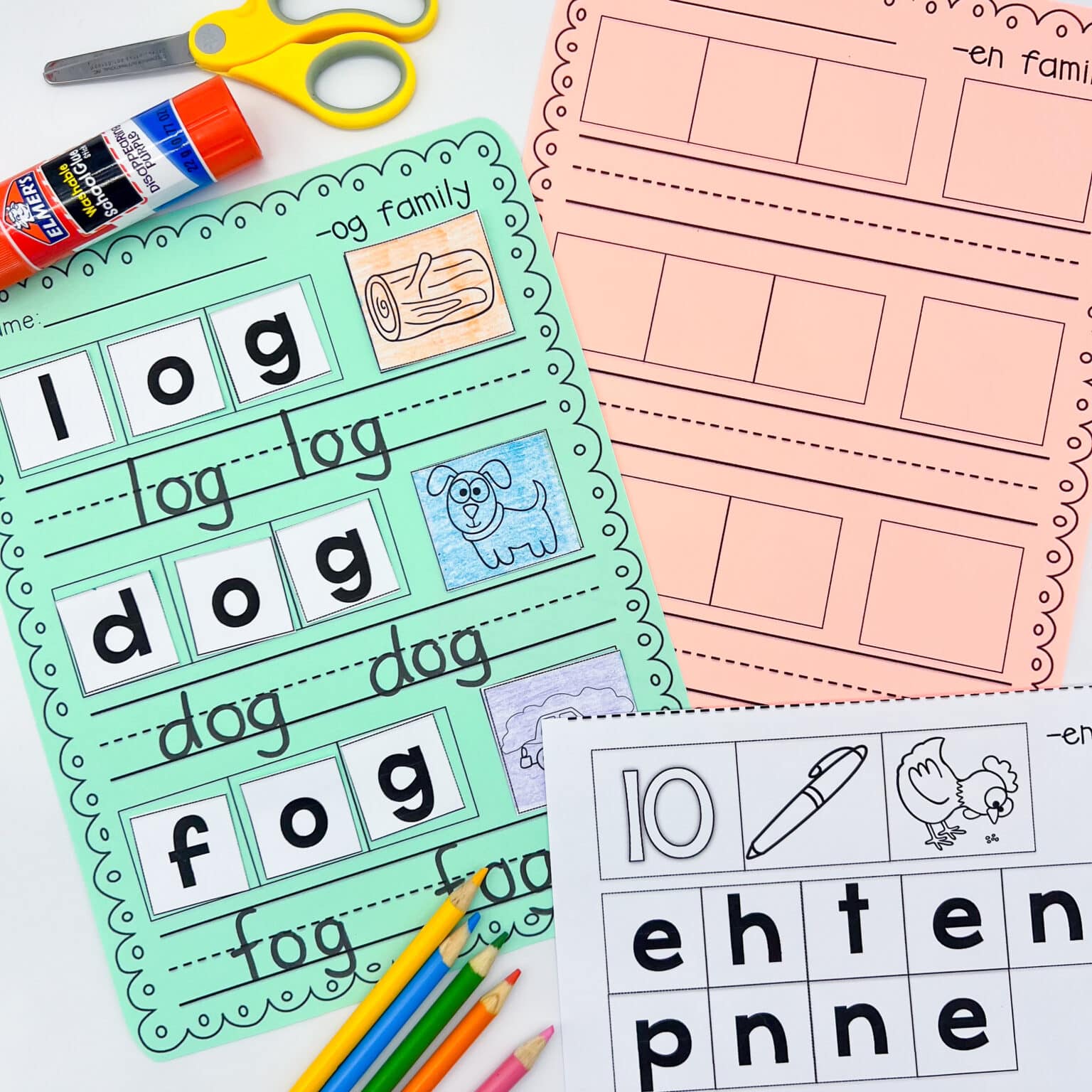 CVC Word Builders for Kindergarten - Miss Kindergarten