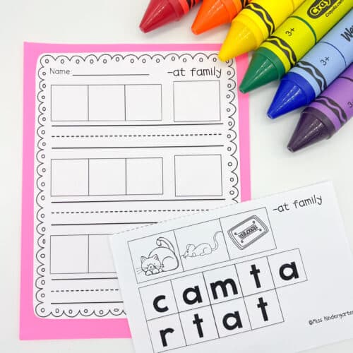 CVC Word Builders for Kindergarten - Miss Kindergarten