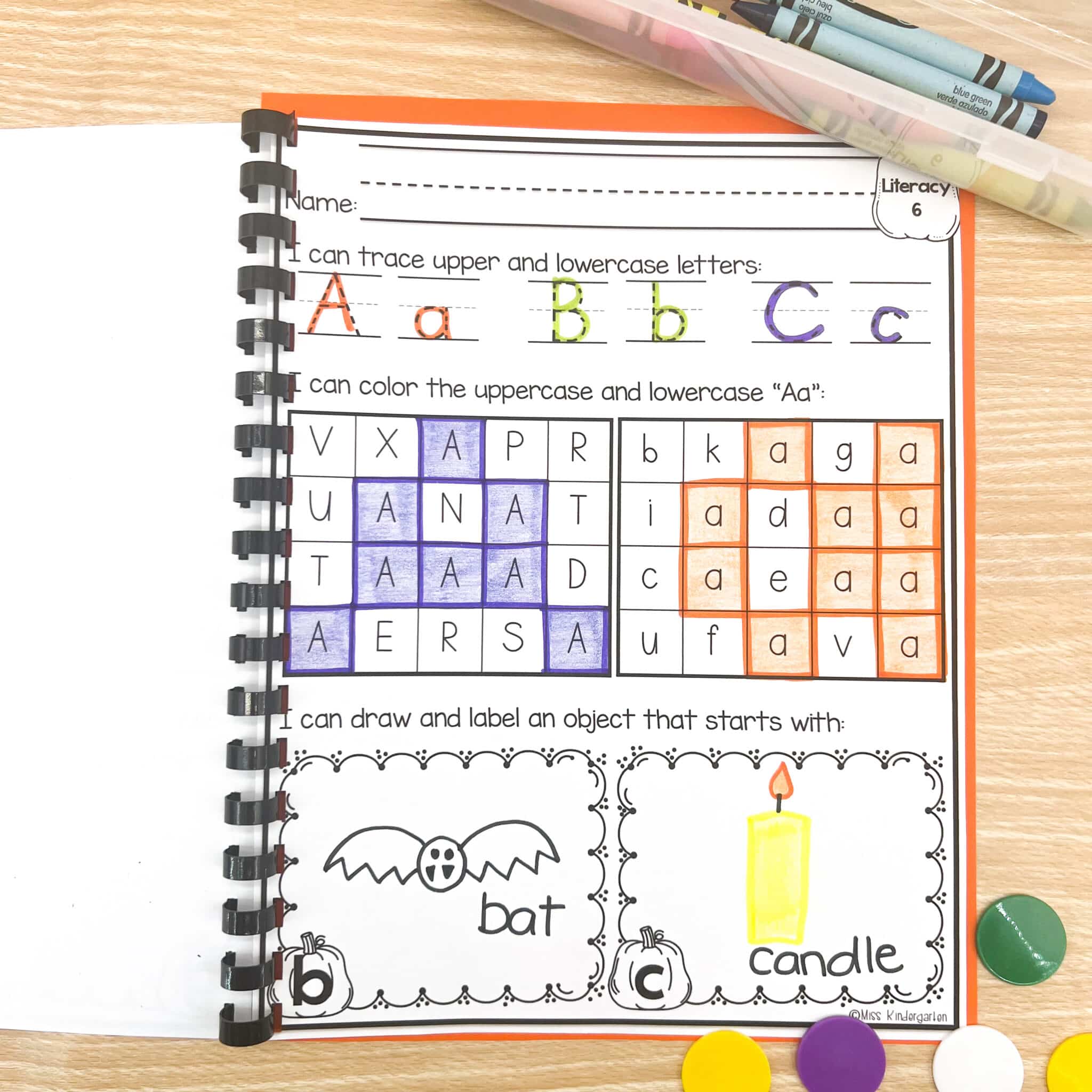 October Morning Work for Kindergarten - Miss Kindergarten