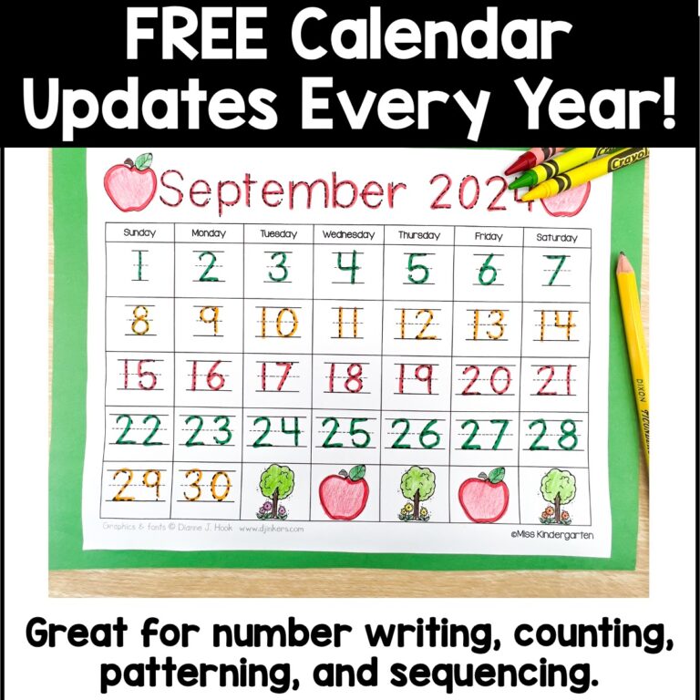 Calendar Worksheets Kindergarten Editable Monthly Templates Blank and ...