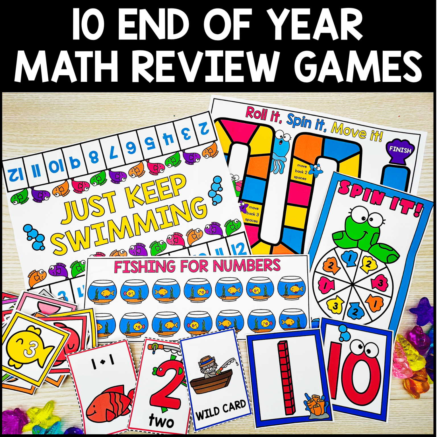 End of the Year Math Games for Kindergarten - Miss Kindergarten