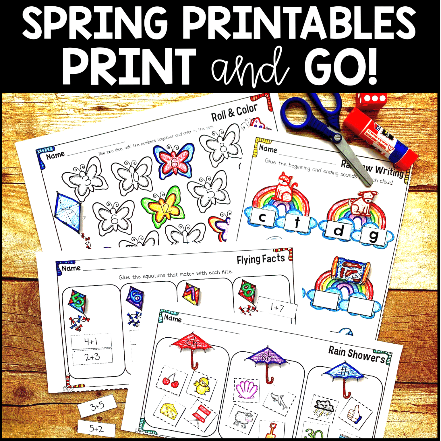 Spring Activities Print and Go Printables for Spring - Miss Kindergarten