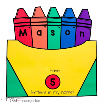 Crayon Box Name Craft - Miss Kindergarten