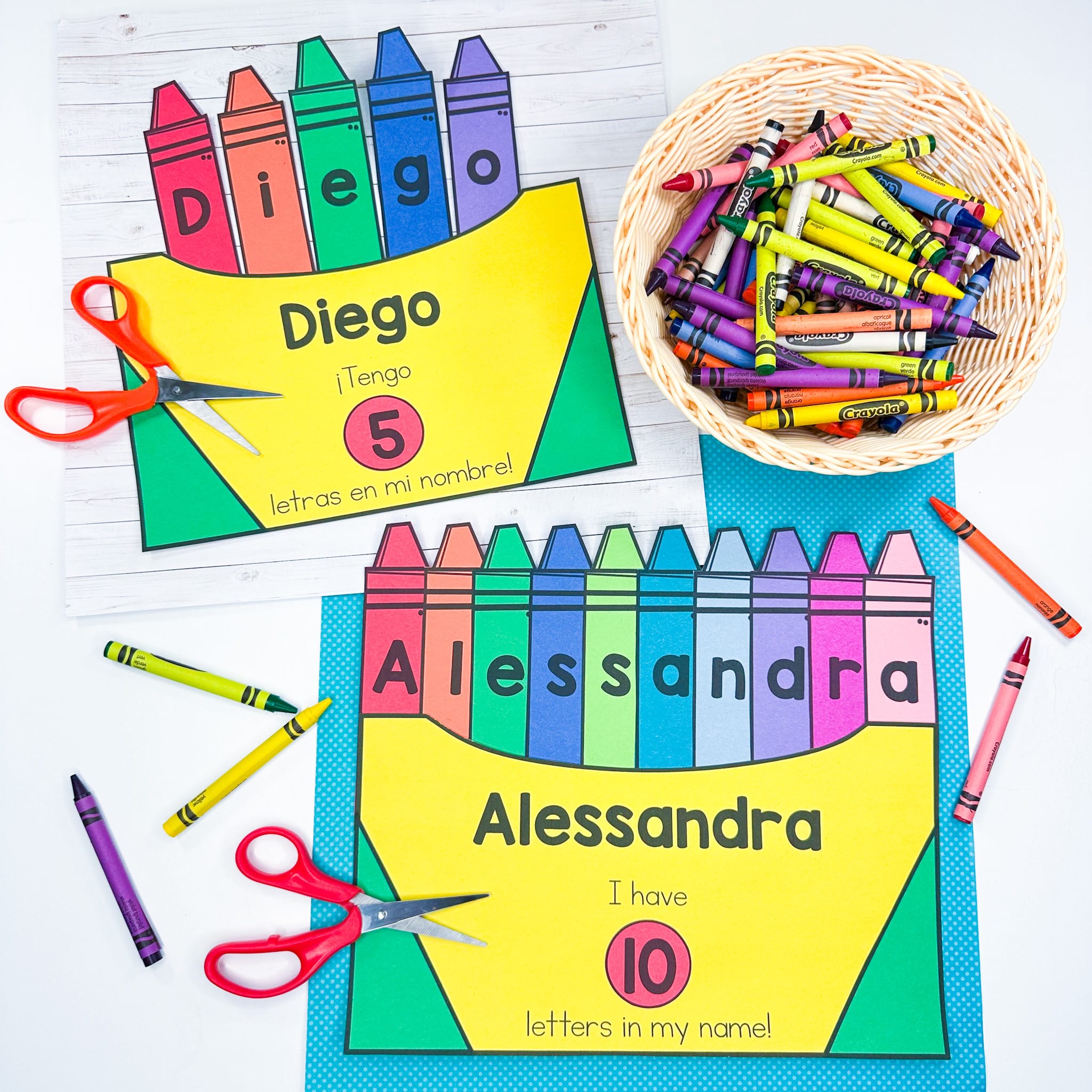 Crayon Box Name Craft - Miss Kindergarten
