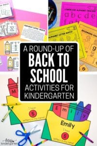 Back to School Activities for Kindergarten - Miss Kindergarten