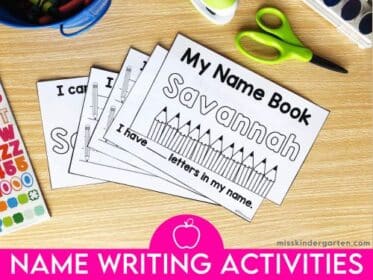 Name Writing Activities for Kindergarten - Miss Kindergarten
