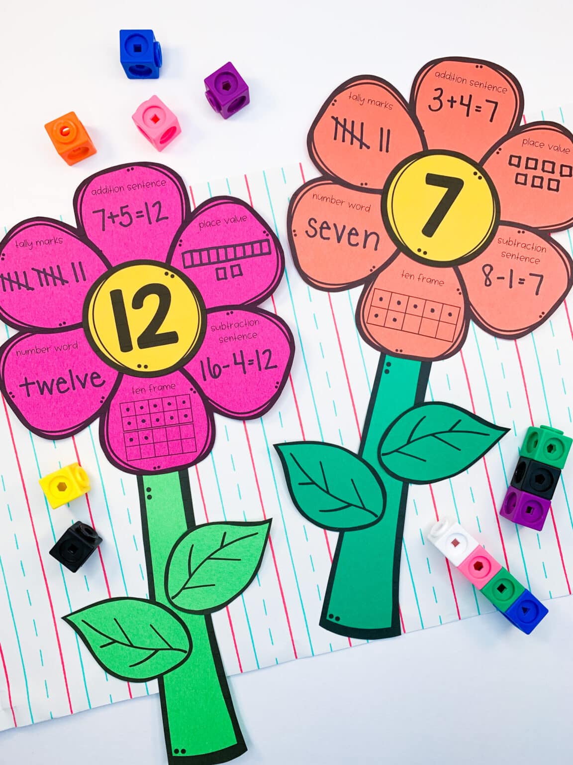 FREE Number Sense Flower Craft - Miss Kindergarten