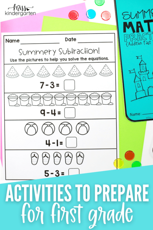 Kindergarten Summer Review: Ready Made for First Grade! - Miss Kindergarten