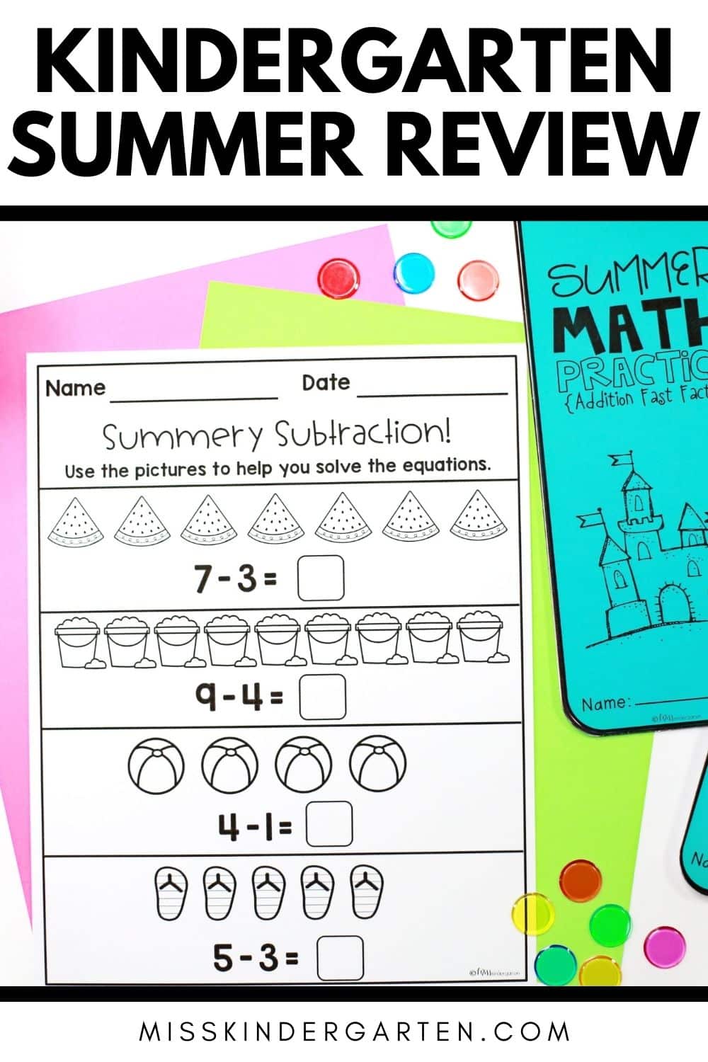 Kindergarten Summer Review: Ready Made for First Grade! - Miss Kindergarten