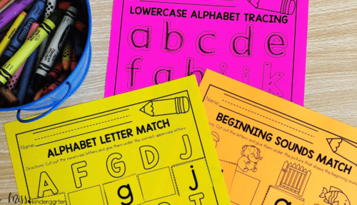 No Prep Printables for the Entire Year: Kindergarten