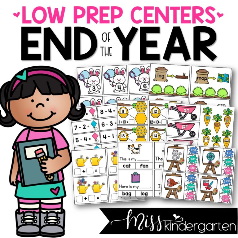 Low Prep Centers One Time Offer - Miss Kindergarten