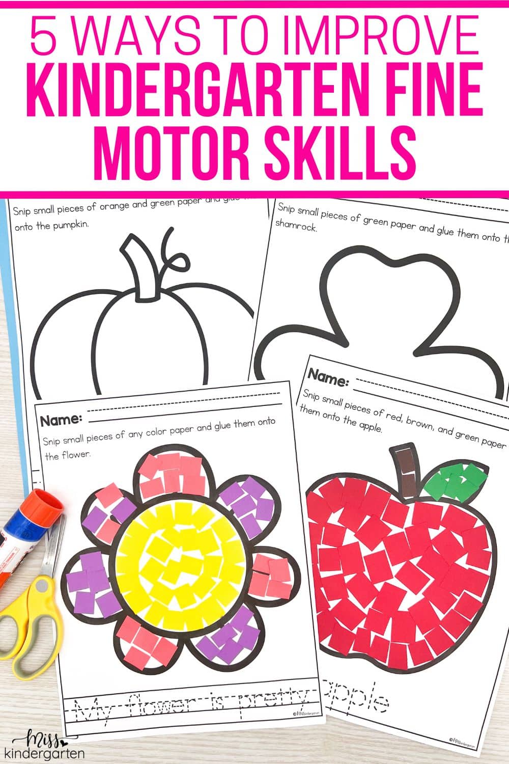 5 Ways To Improve Kindergarten Fine Motor Skills - Miss Kindergarten