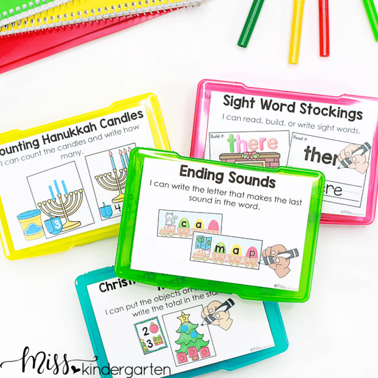 December Centers for Kindergarten - Miss Kindergarten