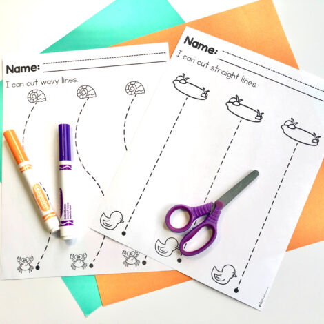 Scissor Skills Cutting Practice Worksheets - Miss Kindergarten