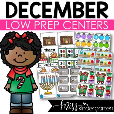 December Monthly Centers Showcase - Miss Kindergarten