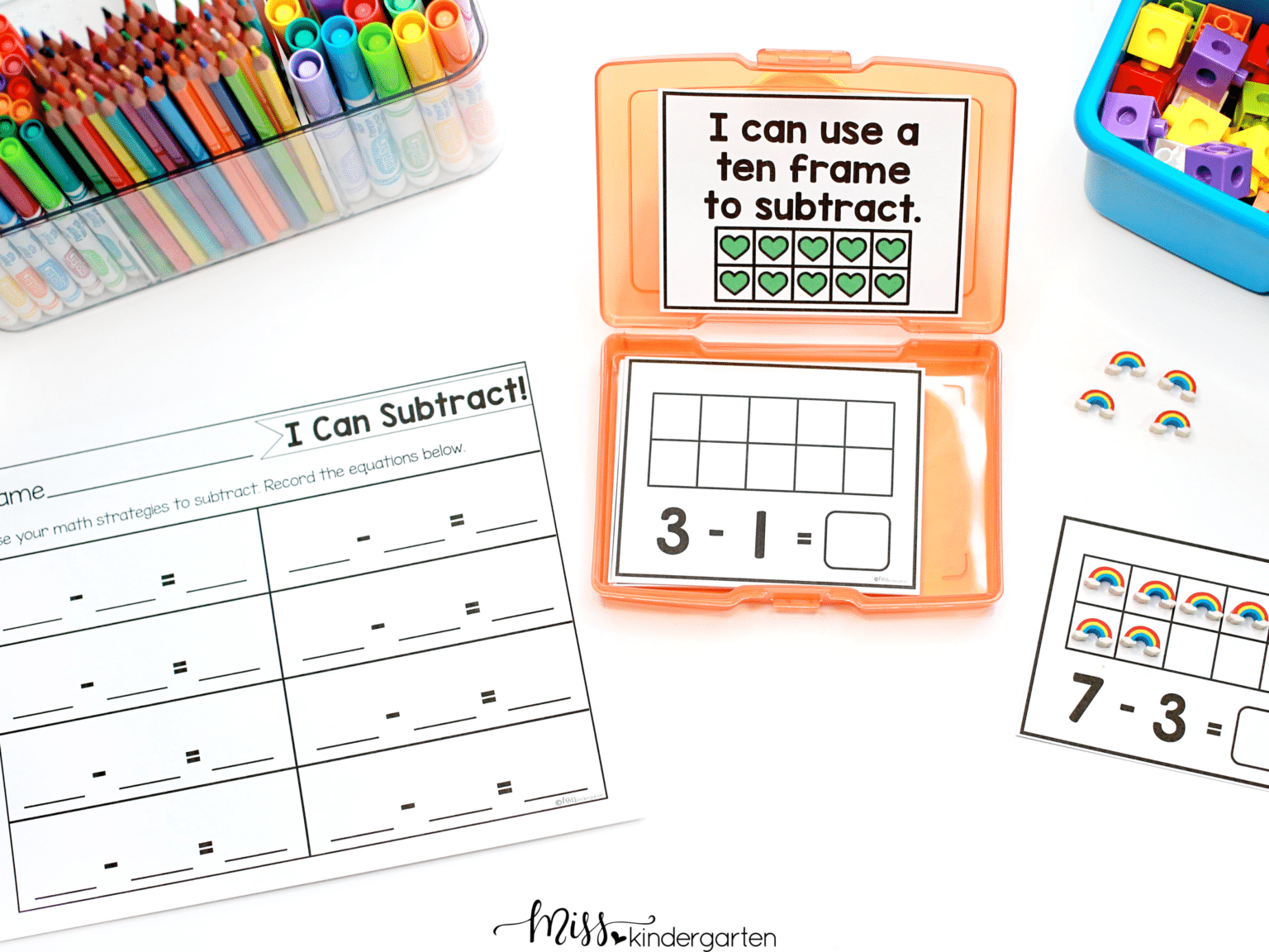 Effective Kindergarten Math Task Cards - Miss Kindergarten