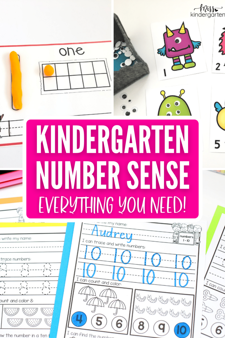Everything You Need for Kindergarten Number Sense - Miss Kindergarten