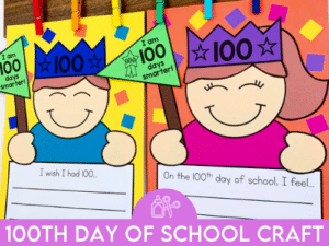 Fun 100th Day of School Writing Prompts and Craft - Miss Kindergarten