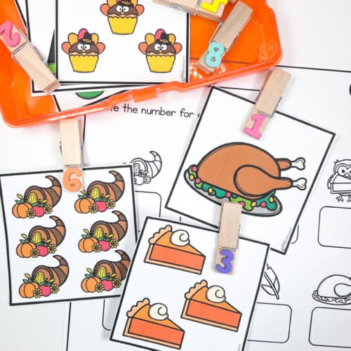 Hands-On Thanksgiving Centers for Kindergarten - Miss Kindergarten