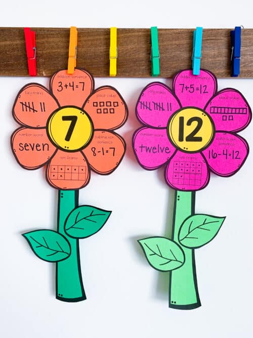FREE Math Flowers Craft - Miss Kindergarten