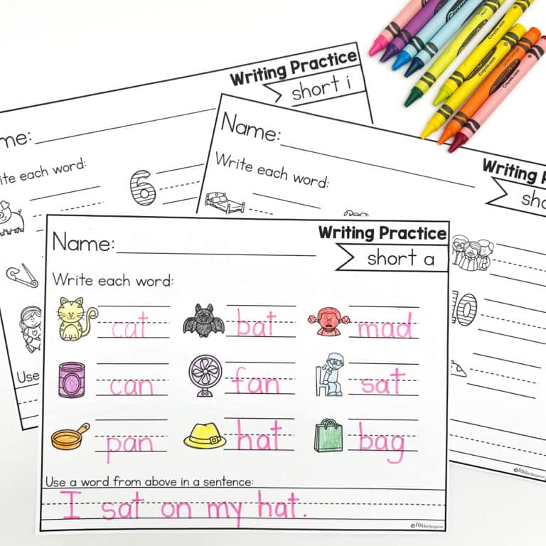 CVC Word Activities for Kindergarten Intervention - Miss Kindergarten