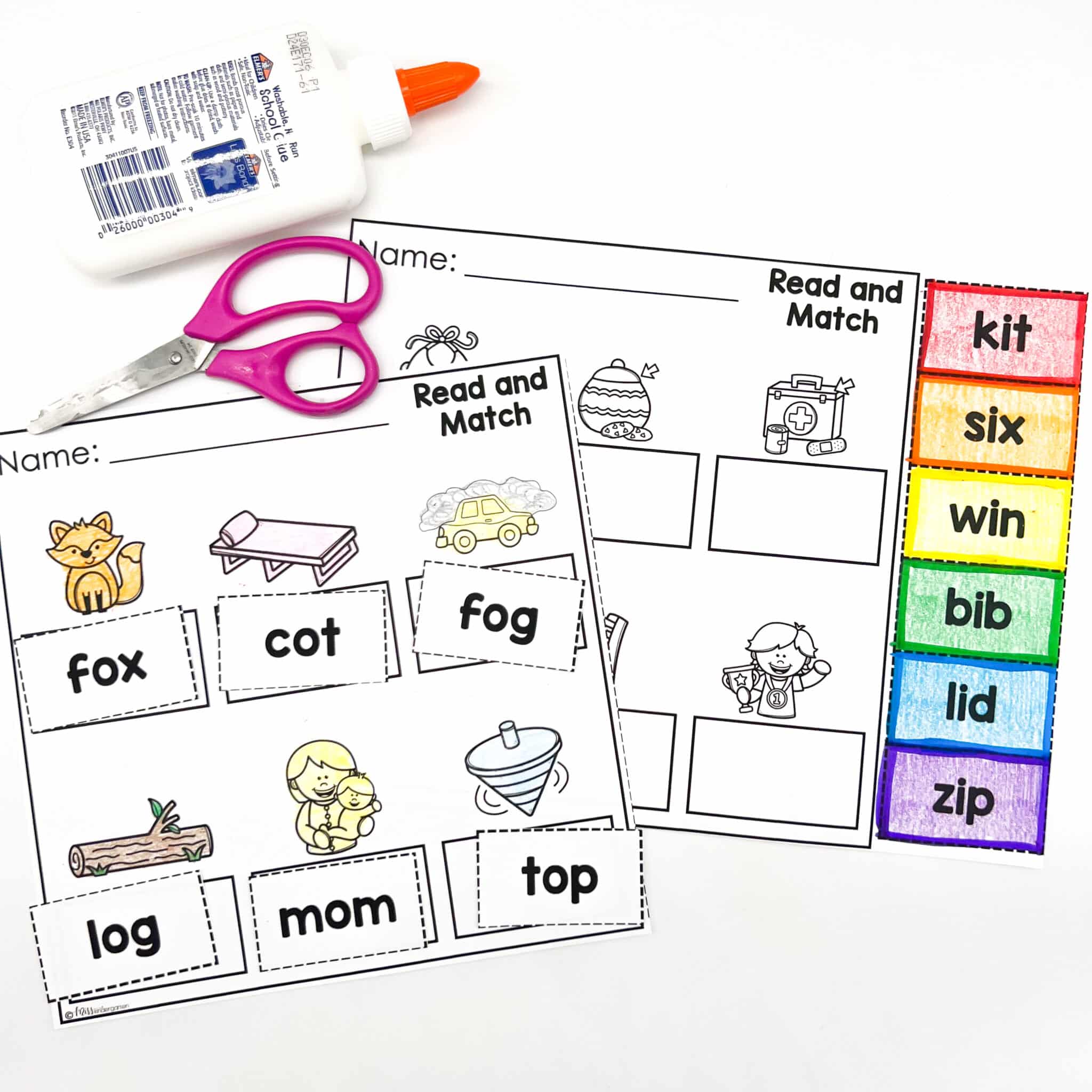 CVC Word Activities for Kindergarten Intervention - Miss Kindergarten