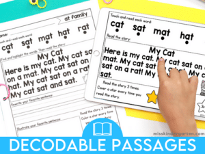 Engaging Decodable Passages for Kindergarten - Miss Kindergarten