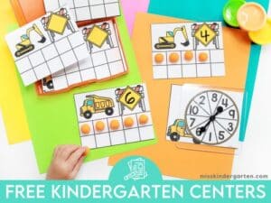 Free Kindergarten Centers Your Students Will LOVE! - Miss Kindergarten