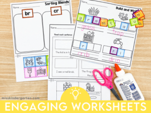 Engaging Worksheets for Kindergarten - Miss Kindergarten