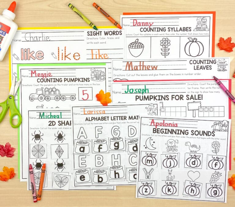 Engaging Kindergarten Activities for October - Miss Kindergarten