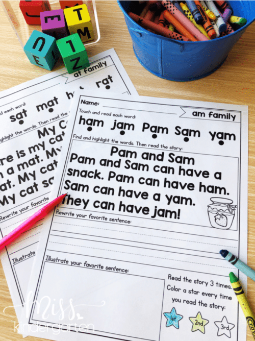 Small Group Reading Activities for Kindergarten - Miss Kindergarten