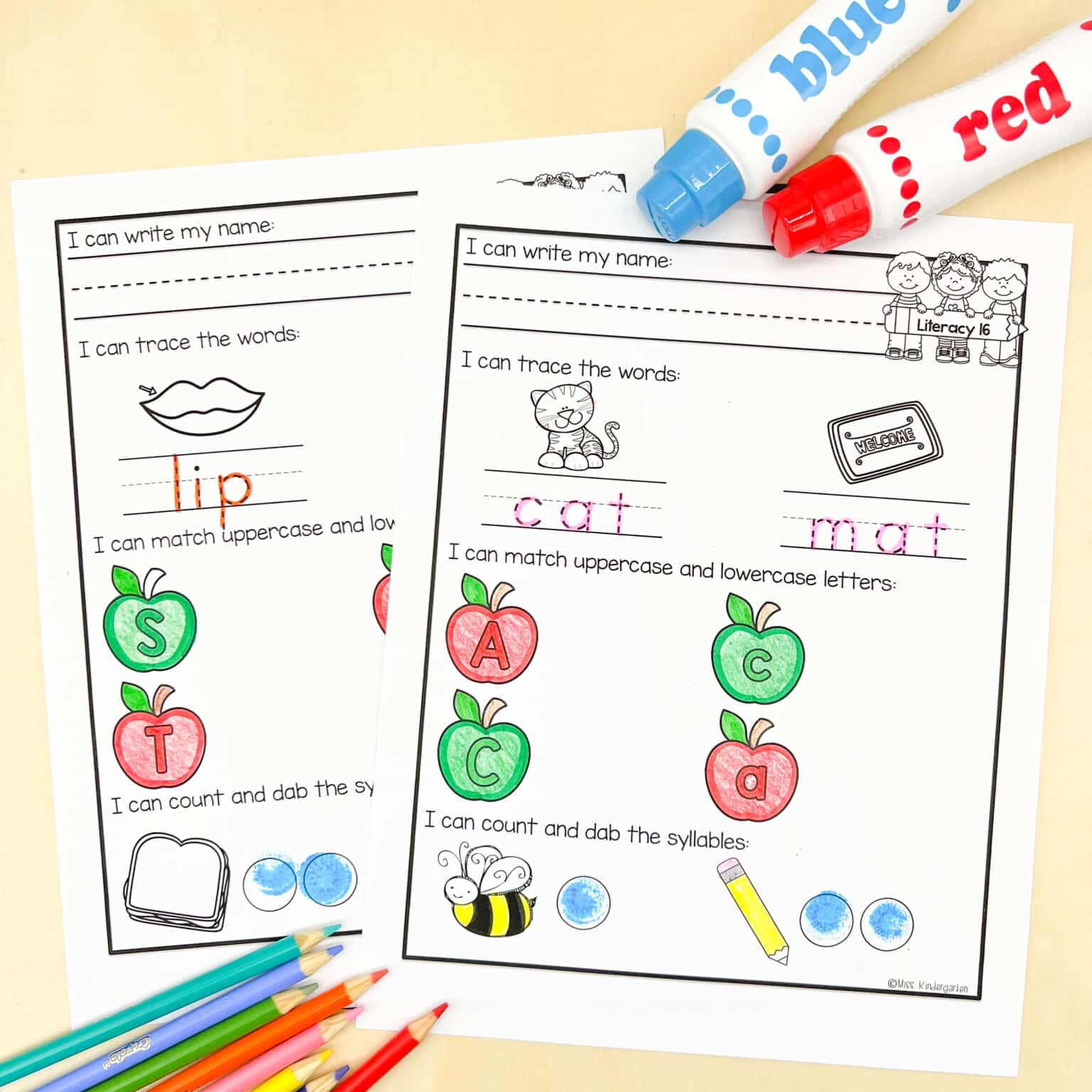 Back to School Morning Work for Kindergarten - Miss Kindergarten