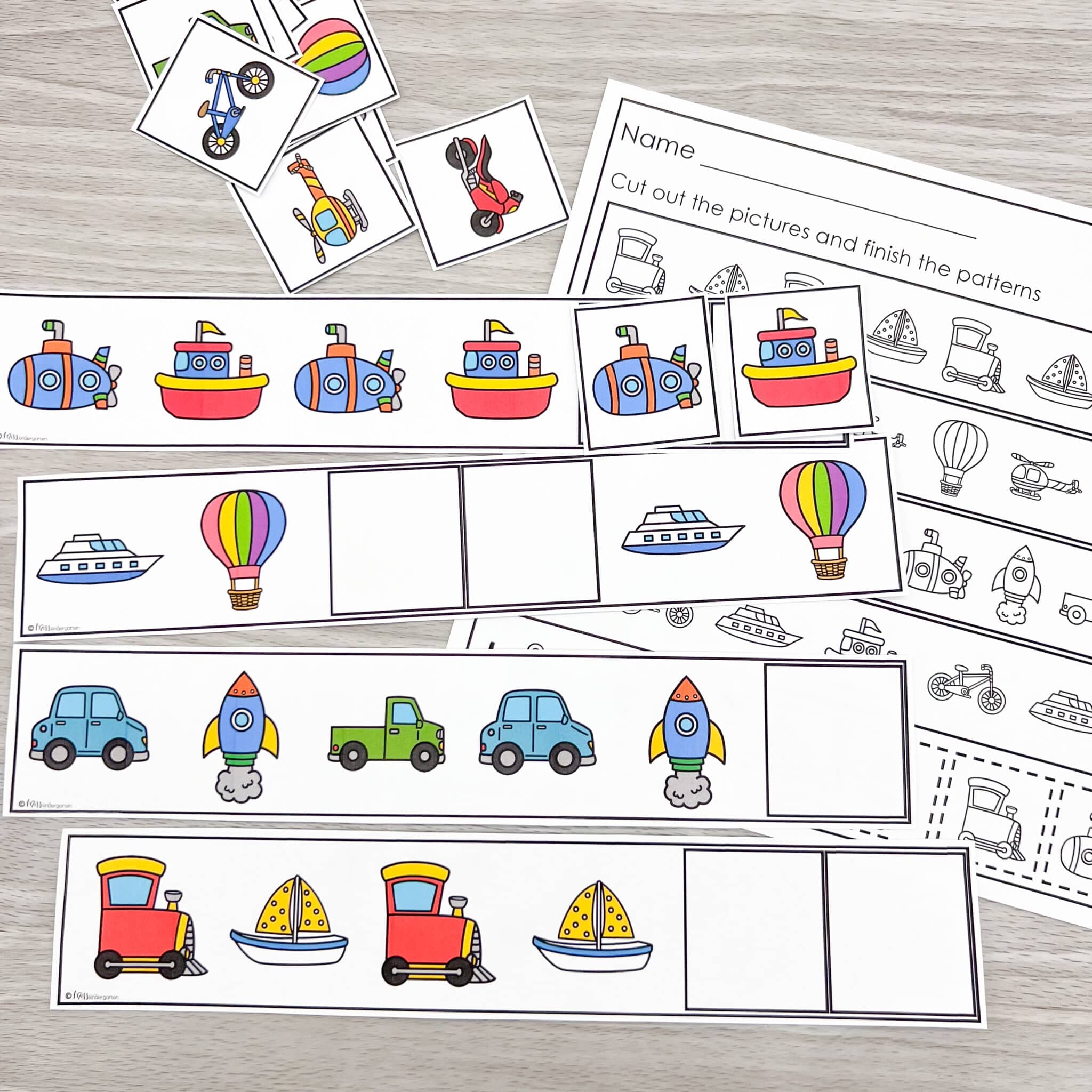 Transportation Theme Activities for Preschool - Miss Kindergarten