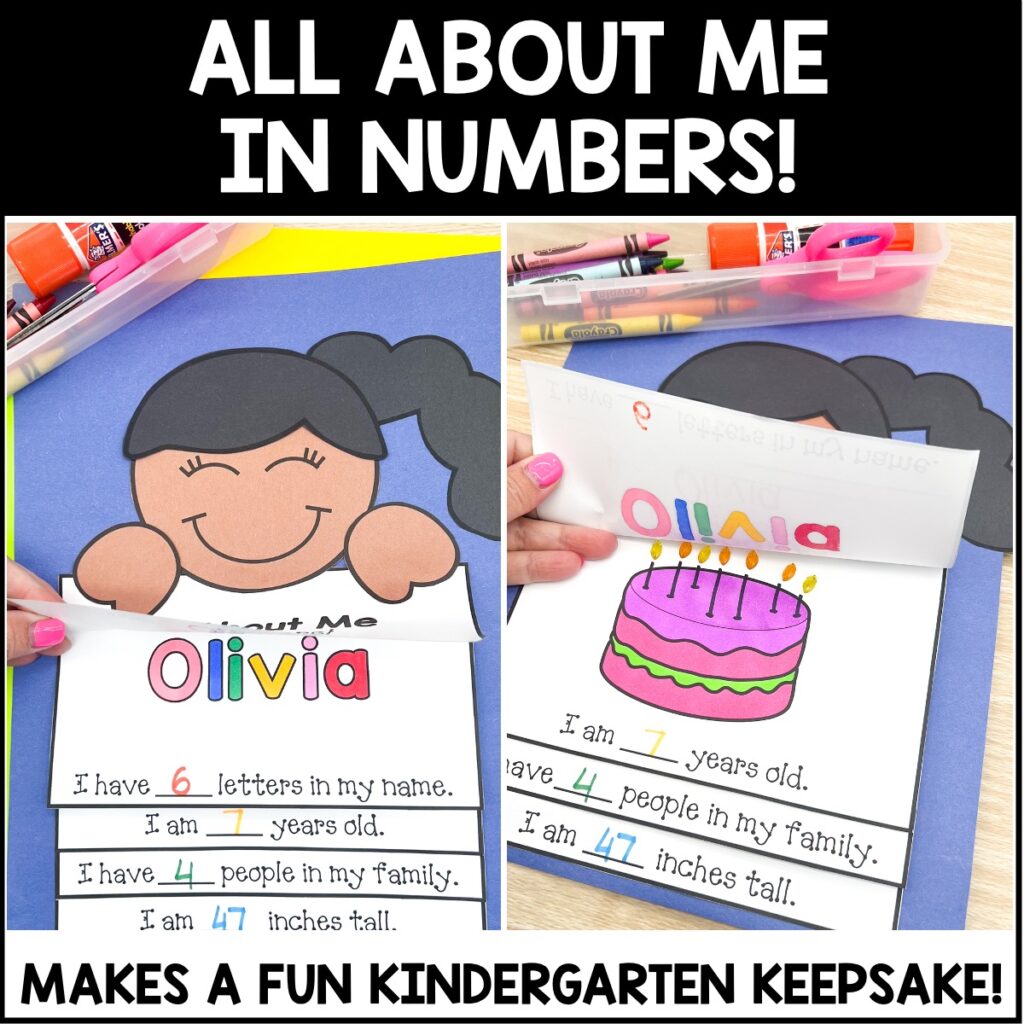 Math About Me Craft All About Me Kindergarten Back to School Craft ...