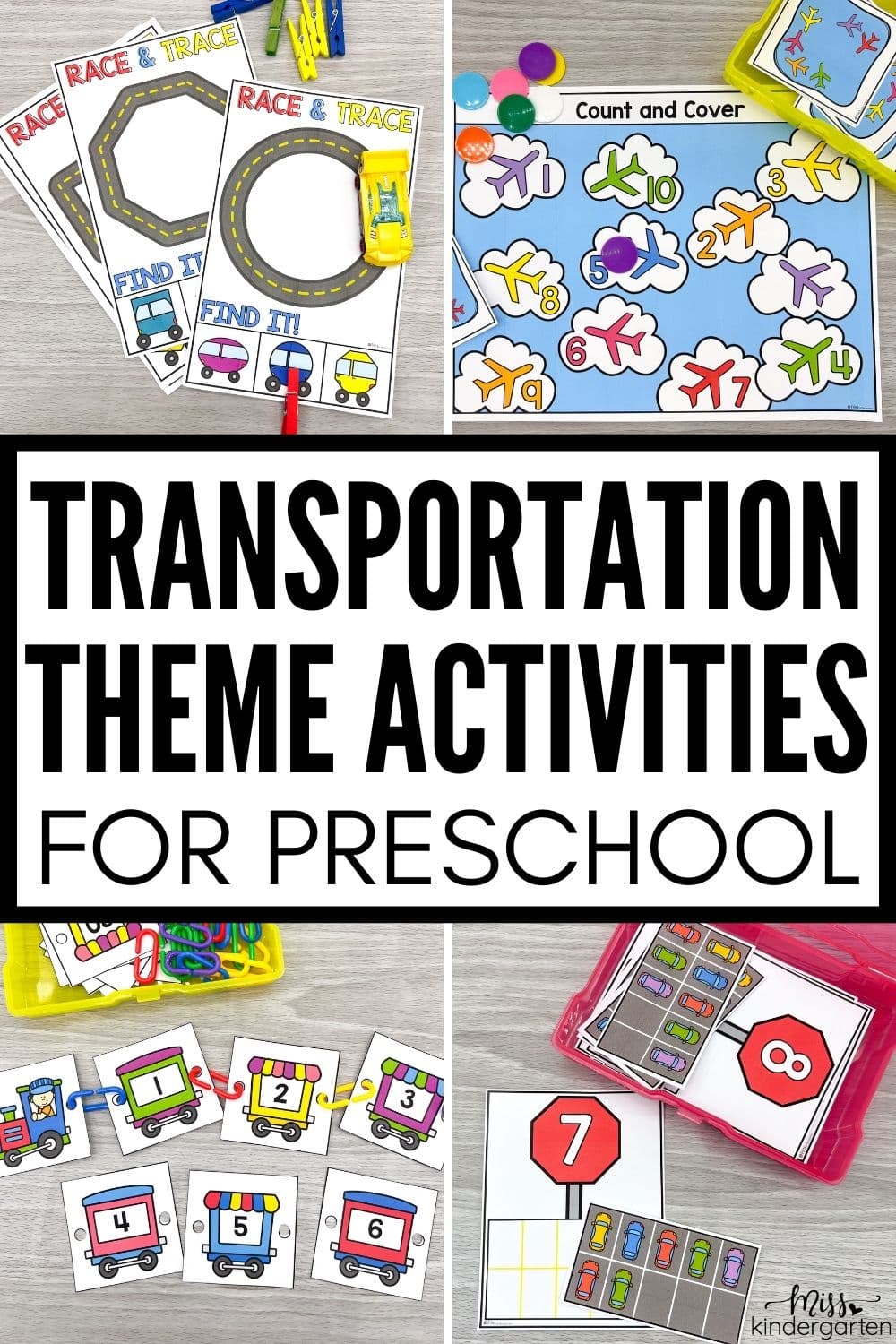 Transportation Theme Activities for Preschool - Miss Kindergarten