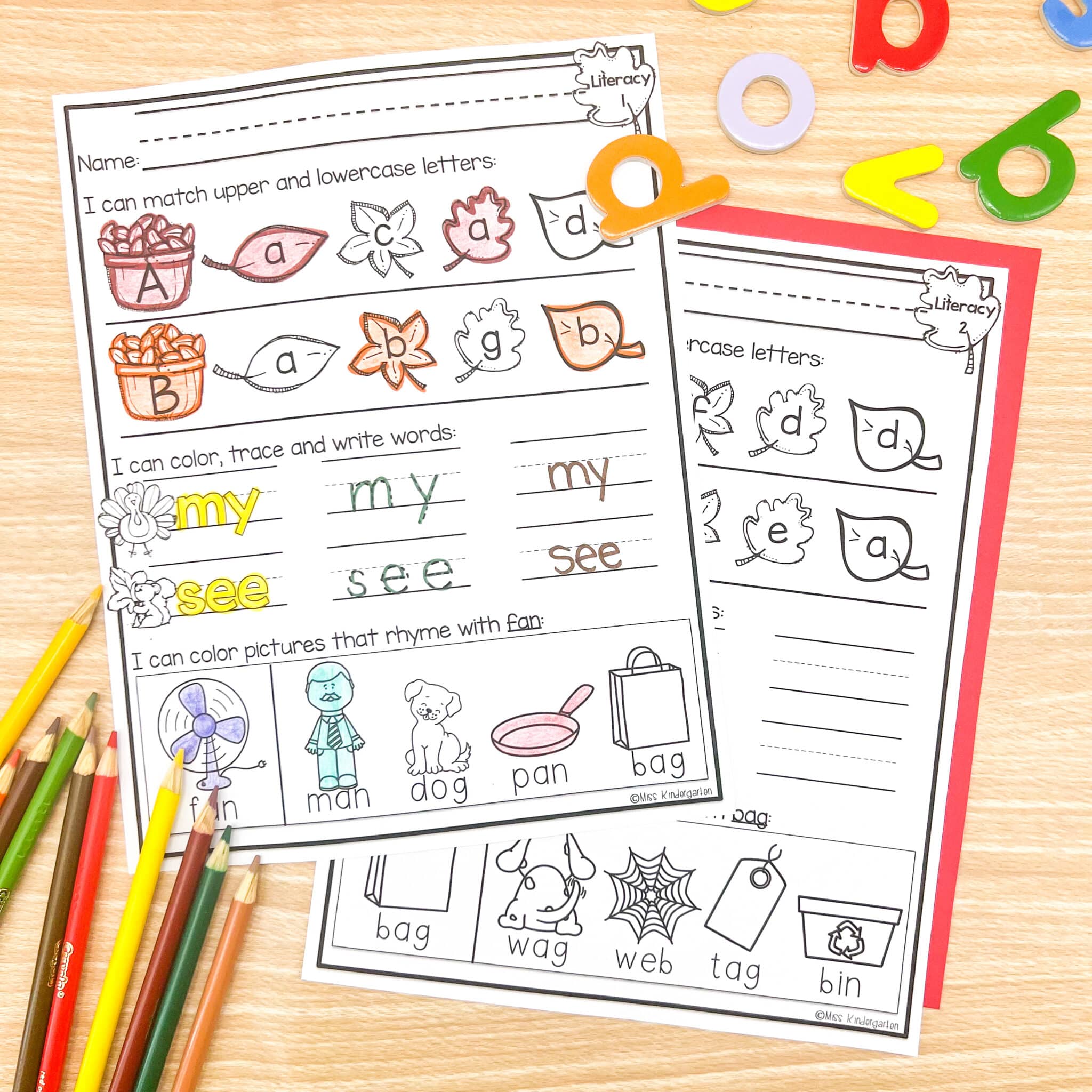 November Morning Work for Kindergarten - Miss Kindergarten