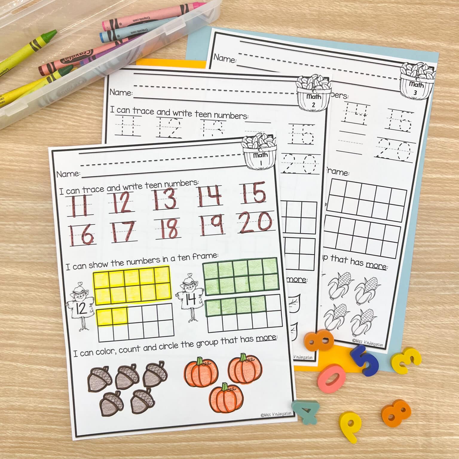 November Morning Work for Kindergarten - Miss Kindergarten