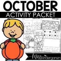 Fall Activity Packet Early Finisher Kindergarten Activities for October ...