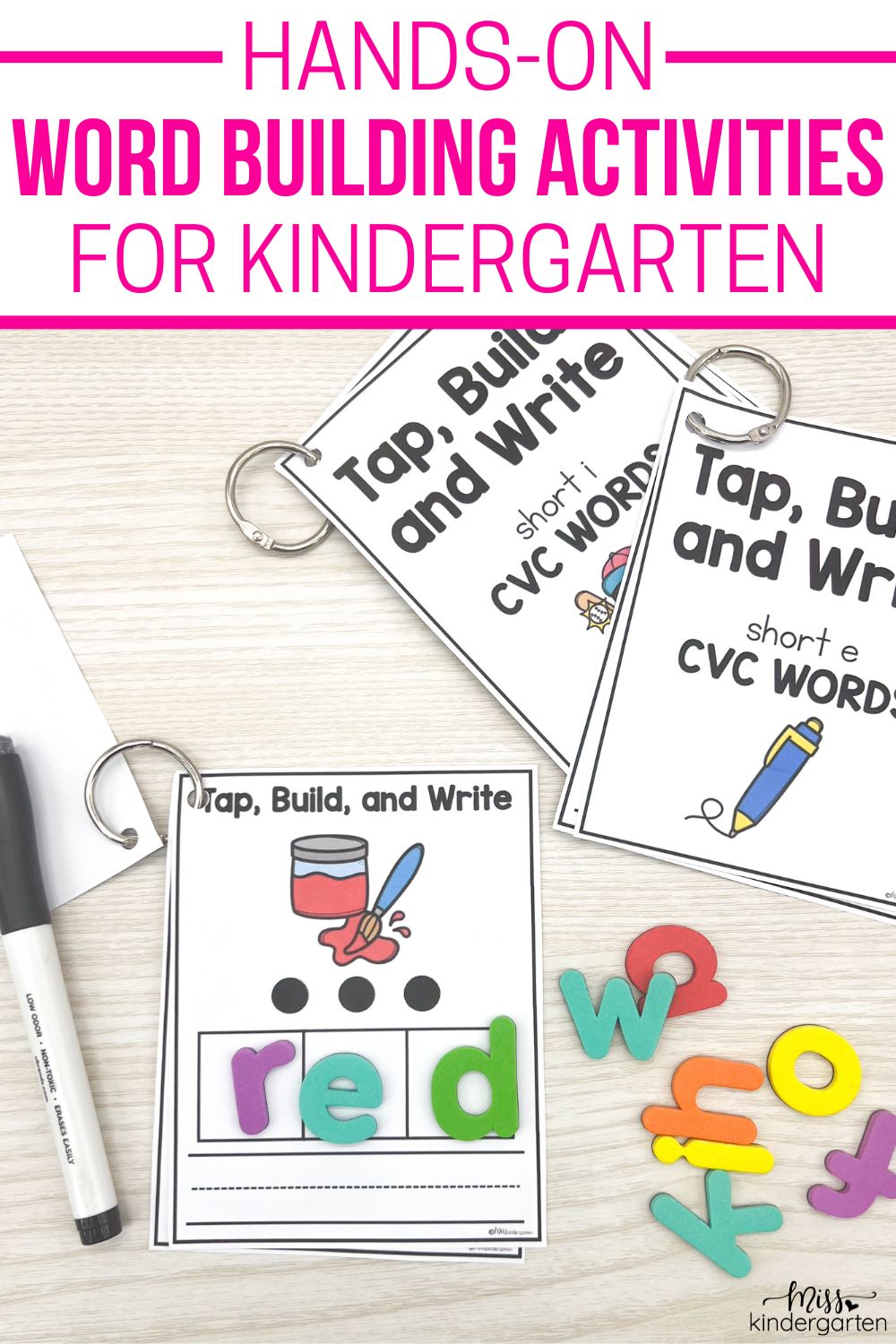 Hands-On Word Building Activities for Kindergarten - Miss Kindergarten