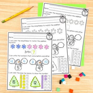 December Morning Work for Kindergarten - Miss Kindergarten