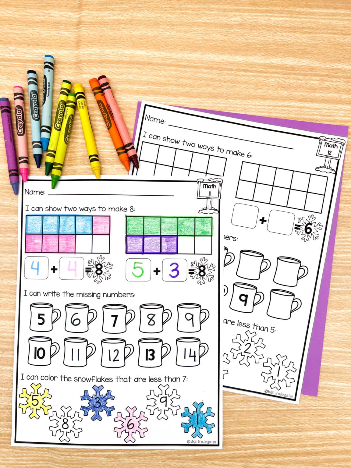 January Morning Work for Kindergarten - Miss Kindergarten