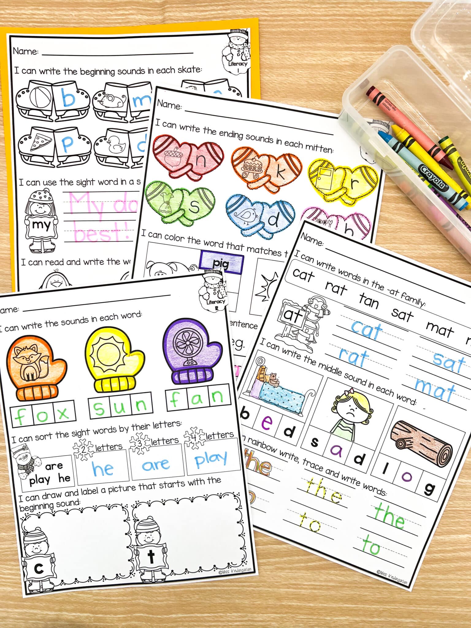 January Morning Work for Kindergarten - Miss Kindergarten