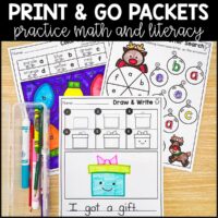 December Activity Packet Kindergarten Christmas Activities Early ...