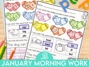 January Morning Work for Kindergarten - Miss Kindergarten