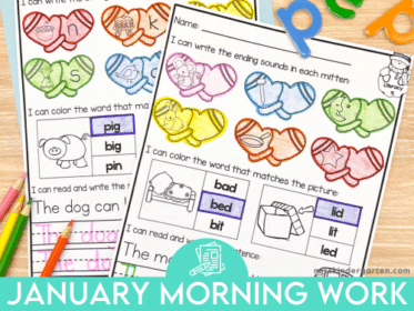 January Morning Work for Kindergarten - Miss Kindergarten