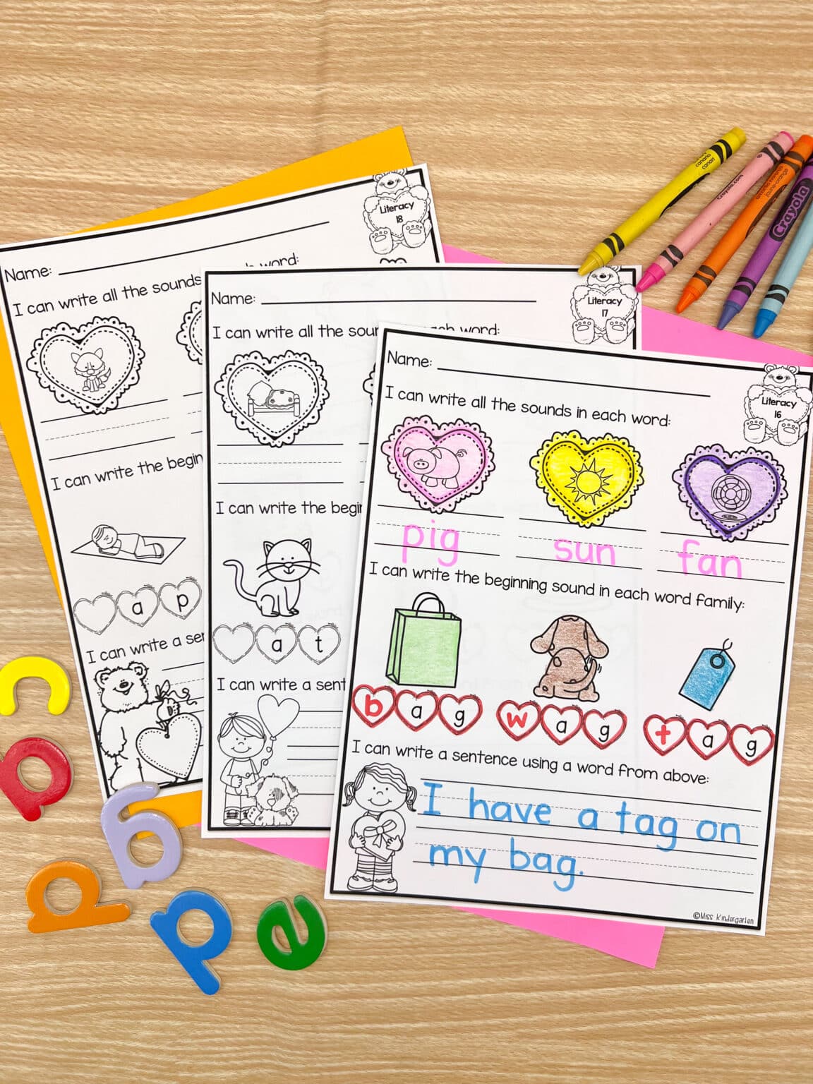 February Morning Work for Kindergarten - Miss Kindergarten