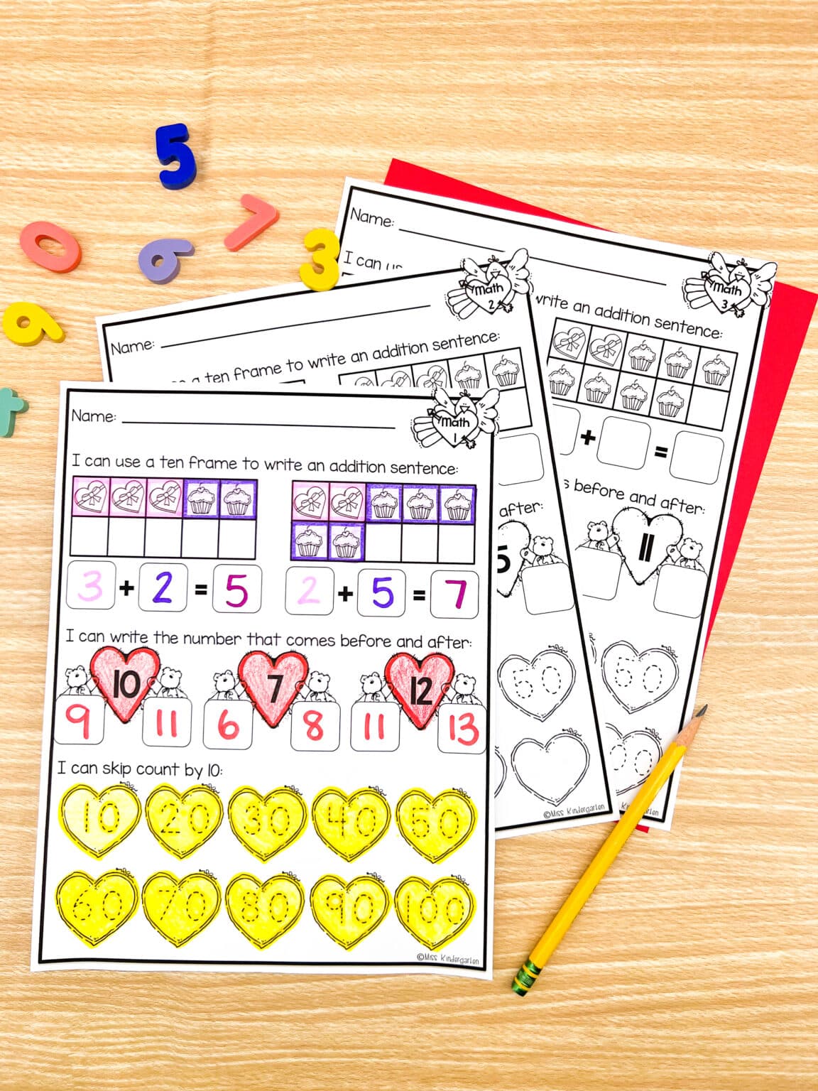 February Morning Work for Kindergarten - Miss Kindergarten