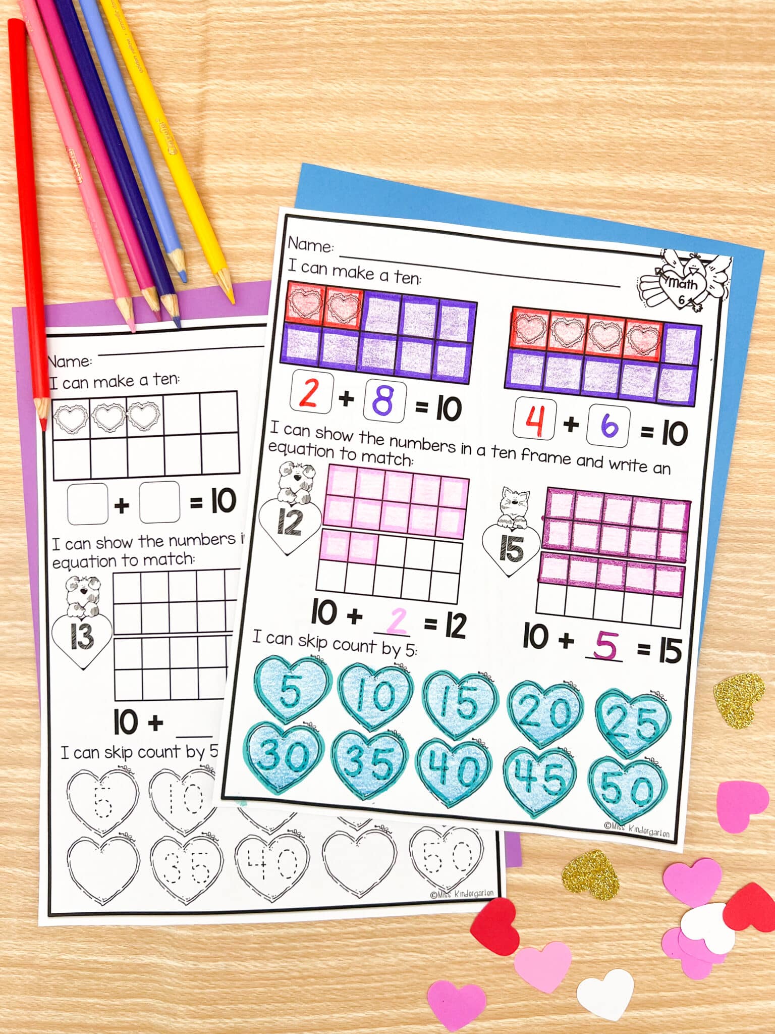 February Morning Work for Kindergarten - Miss Kindergarten